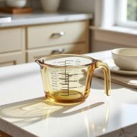 China IKOO High Borosilicate Glass Measuring Cup Set with Easy-to-Read Markings Curved Spout and Easy-Grip Handles for Precise Cooking and Baking for sale