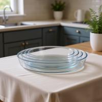 China IKOO High Borosilicate Glass Baking Dish with 0.7L to 4.0L Capacity Oven Microwave and Freezer Safe for sale
