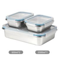 China IKOO Leak Proof Stackable Lightweight Stainless Steel Food Storage Container Set for Meal Prep for sale