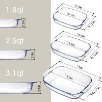 China Dishwasher Safe Heat Resistant Eco-Friendly Borosilicate Glass Baking Dish Set with Handle for sale
