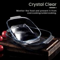 China Dishwasher Safe Heat Resistant Eco-Friendly Borosilicate Glass Baking Dish Set with Handle for sale