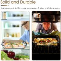 China IKOO High Borosilicate Glass Baking Dish - 560℃ Heat Resistant & Dishwasher Safe Oven Safe Glass Pan for sale