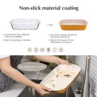China IKOO High Borosilicate Glass Baking Dish with Food-Grade Non-Stick Coating - Microwave & Dishwasher Safe Glass Bakeware for sale