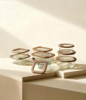 China Worry-free commuting glass food prep containers with lids for Office Lunch & Commuter Brands for sale