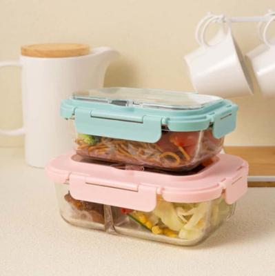 China High Borosilicate Glass Meal Prep Container with BPA-Free PP Lid and Temperature Resistance -40℃ to 560℃ for sale