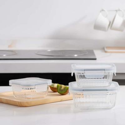 China BPA-Free Leak Proof Airtight Glass Food Container for Meal Prep and Bento Box Storage for sale