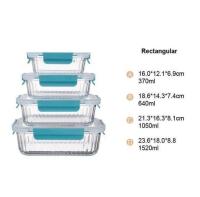 China BPA-Free Leak Proof Airtight Glass Food Container for Meal Prep and Bento Box Storage for sale