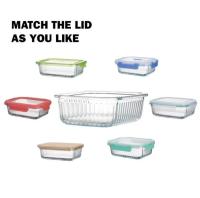 China IKOO 4 Lock Glass Food Container -40°C to 560°C Heat Resistant for sale