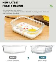 China IKOO 4 Lock Glass Food Container -40°C to 560°C Heat Resistant for sale