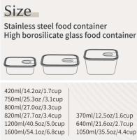 China IKOO Glass Meal Prep Container with One-Handed Opening Leakproof and Airtight Food Storage Lunch Box for sale