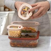 China IKOO High Borosilicate Glass Food Container Set 560ml 1370ml for sale