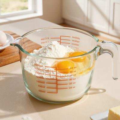 China IKOO High Borosilicate Glass Measuring Cup Set with 250ml, 500ml, 1000ml Capacity and Heat Resistant for Baking and Cooking for sale