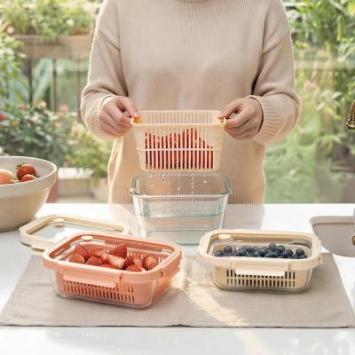 China IKOO Stackable Airtight Glass Food Container 1050ml BPA-Free for sale