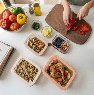China Oven Safe and Dishwasher Safe Glass Food Container with Freezer Safe Borosilicate Glass Lid for sale