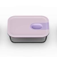 China IKOO One-Handed Opening Borosilicate Glass Food Storage Container Microwave and Oven Safe for sale