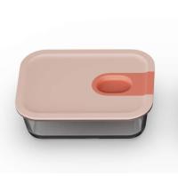 China IKOO One-Handed Opening Borosilicate Glass Food Storage Container Microwave and Oven Safe for sale