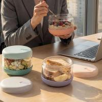 China IKOO Microwave Safe BPA-Free Leakproof Glass Ramen Bowl with Lid - Stackable Glass Food Storage Container for sale