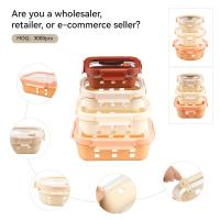 China IKOO Airtight Leak Proof Borosilicate Glass Food Storage Container with Thermal Shock Resistance for Meal Prep for sale