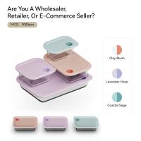 China IKOO Wholesale Leak-proof Microwave and Oven Safe High Borosilicate Glass Food Storage Containers for sale