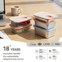 China IKOO New arrival One-Handed Opening Leak-proof Glass Food Container for sale