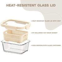 China Dishwasher safe borosilicate glass airtight container with competitive price for Premium Kitchenware & Organic Retailers for sale