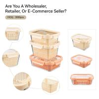 China Dishwasher safe borosilicate glass airtight container with competitive price for Premium Kitchenware & Organic Retailers for sale