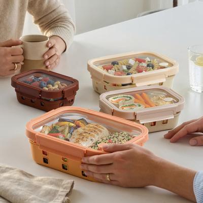 China IKOO Airtight Leak Proof Borosilicate Glass Food Storage Container with Thermal Shock Resistance for Meal Prep for sale