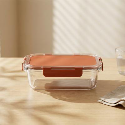 China IKOO Double Layer Glass Food Container with Divider for sale