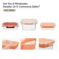 China IKOO Double Layer Glass Food Container with Divider for sale