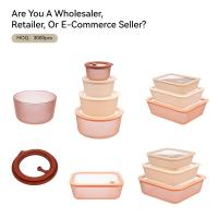 China IKOO Translucent Colorful Glass Food Container Set with Glass Lid  Plastic Free Meal Prep Container Set, Airtight Food Storage Containers with Air Vent Lid for sale