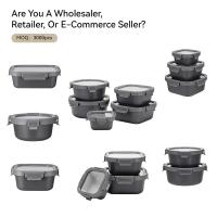 China IKOO Glass Containers wholesale Non-stick Coating Glass Food Container with Glass Lid Freezer Safe and Oven Safe for sale