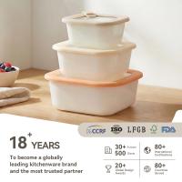 China IKOO Opal White Borosilicate Glass Food Storage Containers with Glass Lid for sale