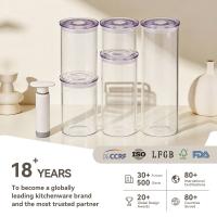 China fda standards portable vacuum seal glass jars with rigorous preservation solution for Meal Prep & Specialized Nutrition Services for sale