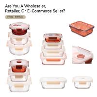 China IKOO Stain Resistant Borosilicate Glass Food Container with Vented Cool Lock PP Lid and Temperature Resistance (-40℃-560℃) for sale