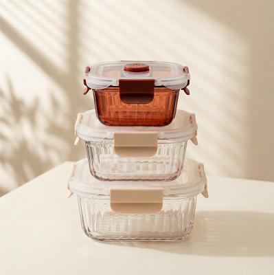 China IKOO Stain Resistant Borosilicate Glass Food Container with Vented Cool Lock PP Lid and Temperature Resistance (-40℃-560℃) for sale