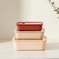 China Non-stick Coating Borosilicate Glass Food Container with Airtight Glass Lid - Microwave and Oven Safe for sale