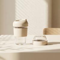 China IKOO Reusable BPA-Free Yogurt Cup 320ml 480ml Leakproof Glass Container for sale