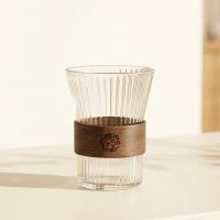 China IKOO Singler Layer Ribbed Glass Cup for sale