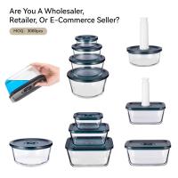 China oven safe leak proof glass food storage containers with premium texture for Glamping & Outdoor Adventure Hospitality for sale