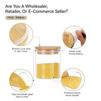 China High Borosilicate Glass Canister with Bamboo Lid Airtight Glass Food Storage Jar for Kitchen for sale