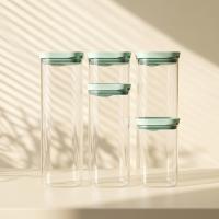 China Factory Direct New Design High Borosilicate Glass Canister with Easy Open Lid for sale