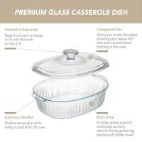 China IKOO Lead-Free High Borosilicate Glass Casserole Dish with Lid - Oven & Microwave Safe Deep Baking Dish for sale