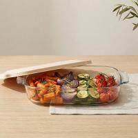 China IKOO High Borosilicate Glass Baking Dish with BPA-Free PP Lid for sale