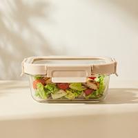 China Oven Safe Freezer Safe Dishwasher Safe Glass Food Container with Vented Glass Lid and High Borosilicate Glass for sale
