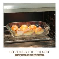 China Customized Oven Safe Glass Baking Dish with Vented Glass Lid in 800ml-3600ml Capacity for sale