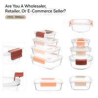 China IKOO Glass Food Containers with Glass-Lids and Air Vent for leftovers Wholesale Price for sale
