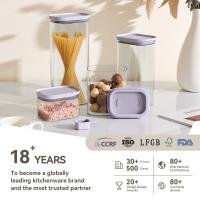 China IKOO Source Supplier Airtight Wide Mouth Glass Jars with Lids for Food for sale
