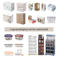 China IKOO LFGB/FDA Certified Private Label Modular Design 4 Pack  Glass Storage Containers with Glass Lids for sale