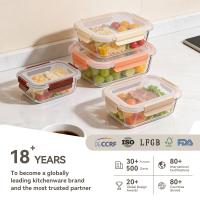 China IKOO OEM/ODM Glass Meal Prep Containers with Snap Locking Lids for sale