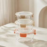 China IKOO OEM/ODM Glass Meal Prep Containers with Snap Locking Lids for sale